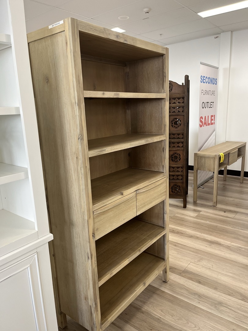 Ash Timber 5 Shelf Bookshelf - Seconds Furniture