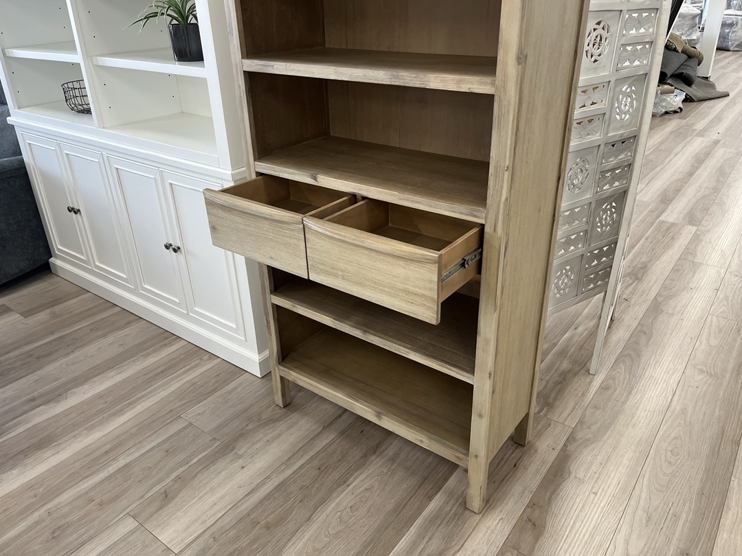 Ash Timber 5 Shelf Bookshelf - Seconds Furniture