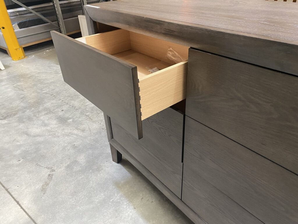 Chocolate Timber 6 Drawer Dresser - Seconds Furniture