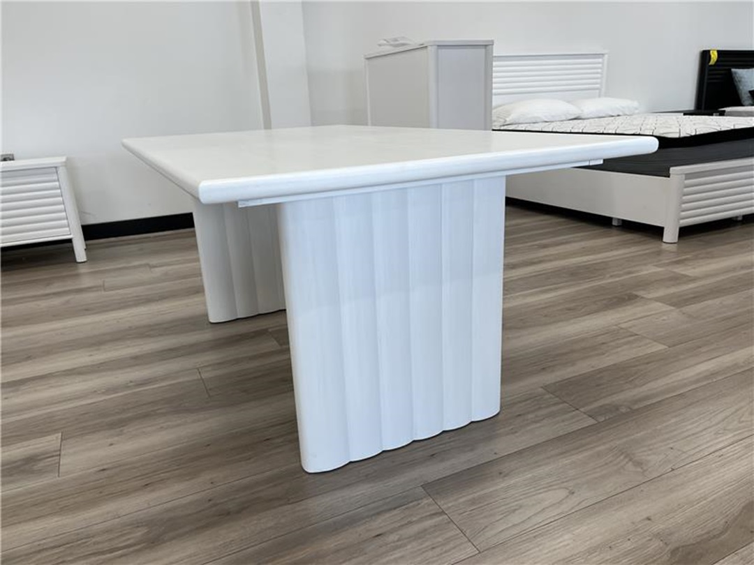 180cm White Timber Dining Table - Seconds Furniture