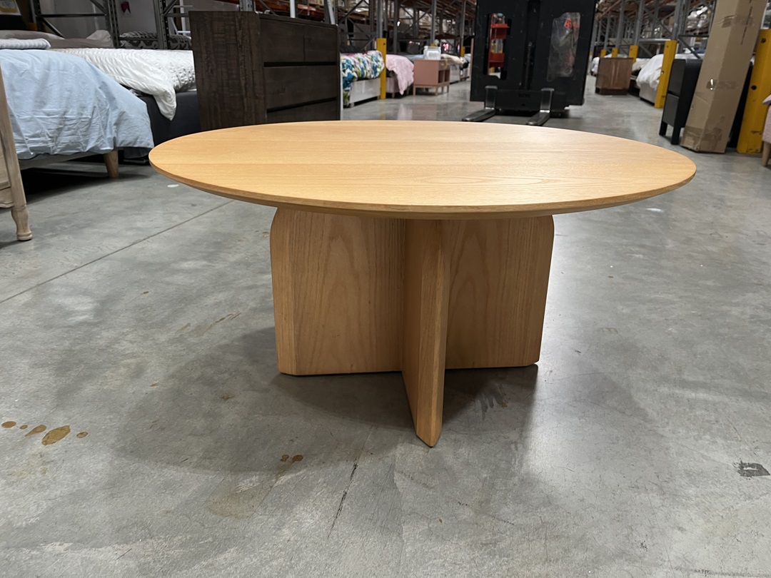 Honey Timber Round Coffee Table - Seconds Furniture